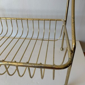 Vintage Mid-century Modern Brass Free Standing Towel Quilt Rack With 3 ...