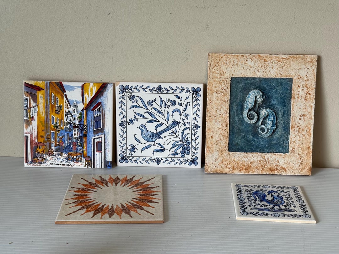 Colorful Vintage Decorative Tiles, Home Accent, Wall Decor, Backsplash ...