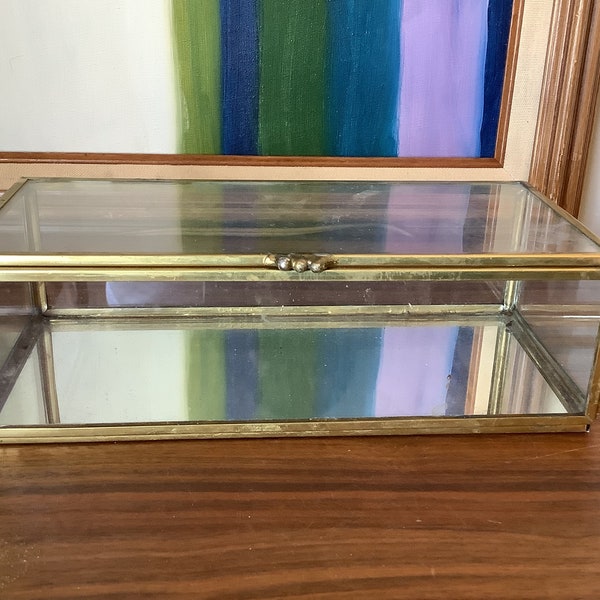Vintage Glass Box - Etsy