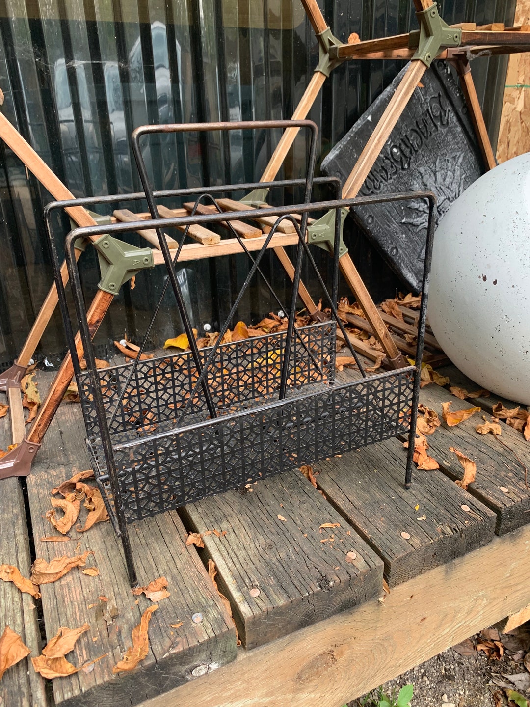 Vintage Record Holder MCM Record Holder Retro Newspaper - Etsy