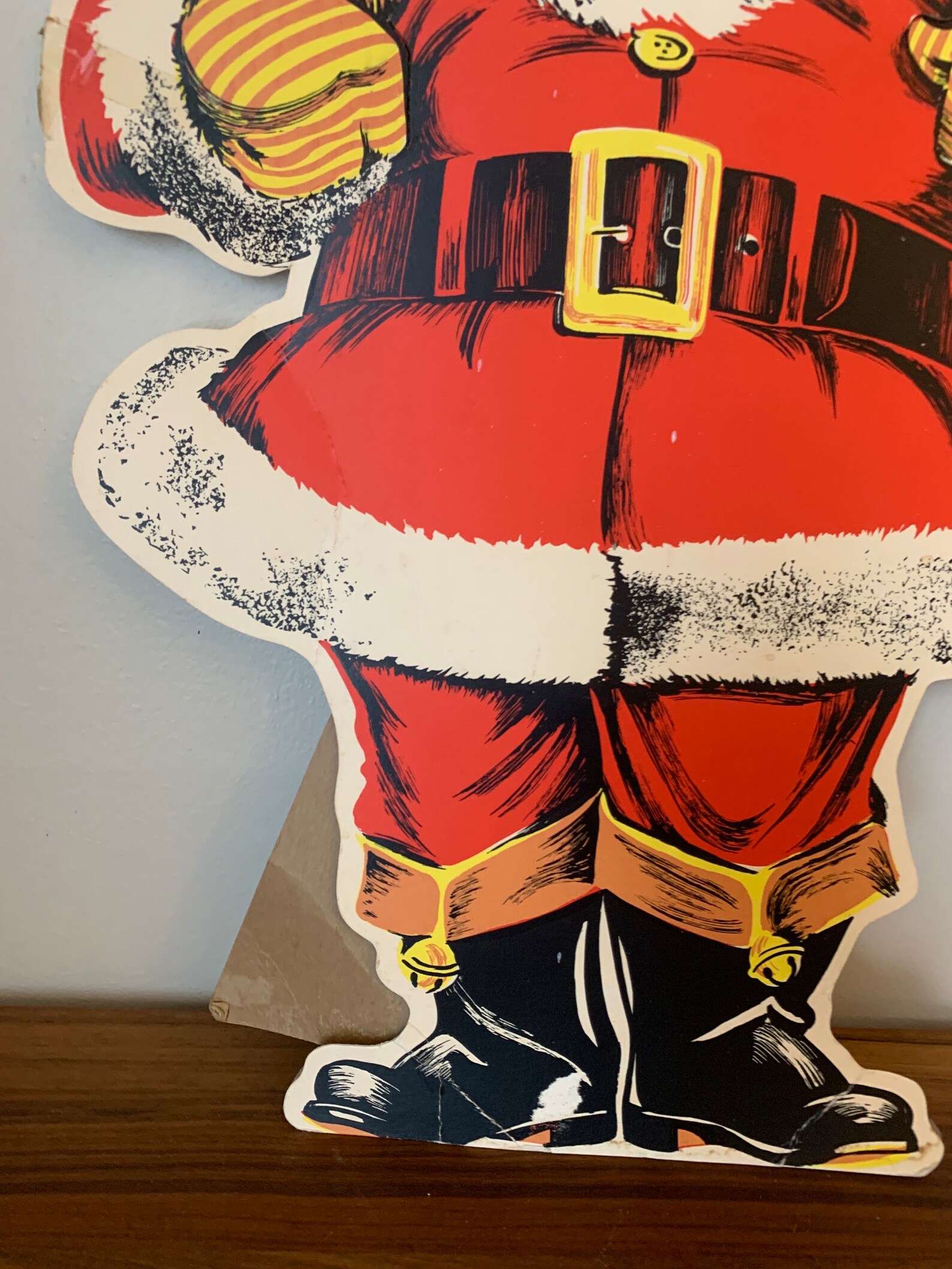 Vintage Christmas Santa Cardboard Cutout, Vintage Advertising - Etsy