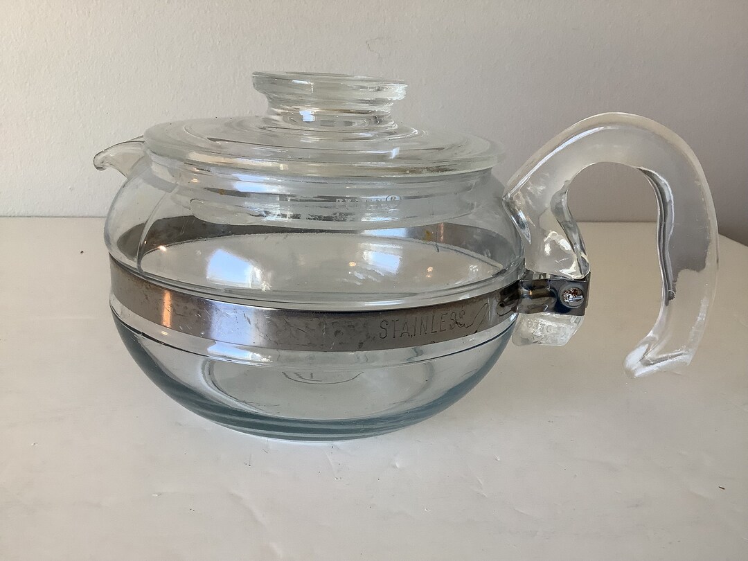 Mid-century Vintage Pyrex Flameware Glass Tea Pot - Etsy