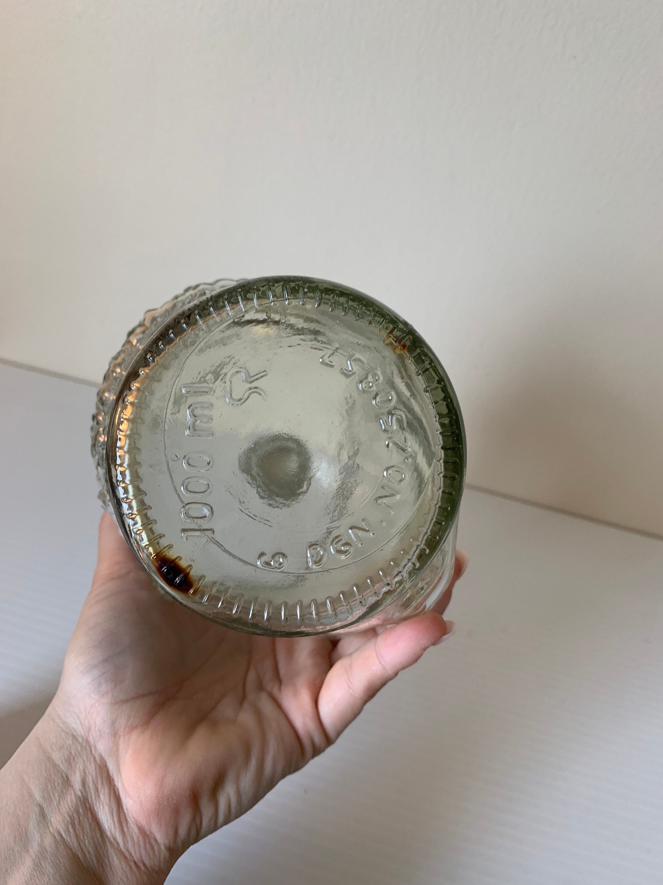 Quirky Vintage Empty Old Monk Bottle: Unique Face-shaped Rum Bottle for ...