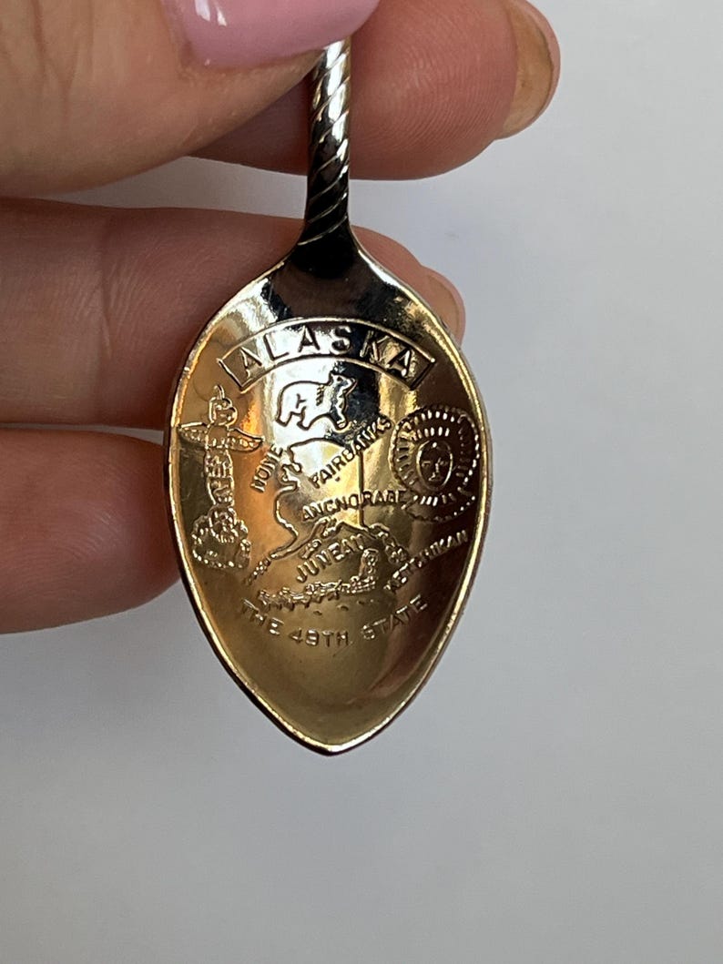 Alaska Totem Pole Souvenir Spoon, Midnight Sun Design - Etsy