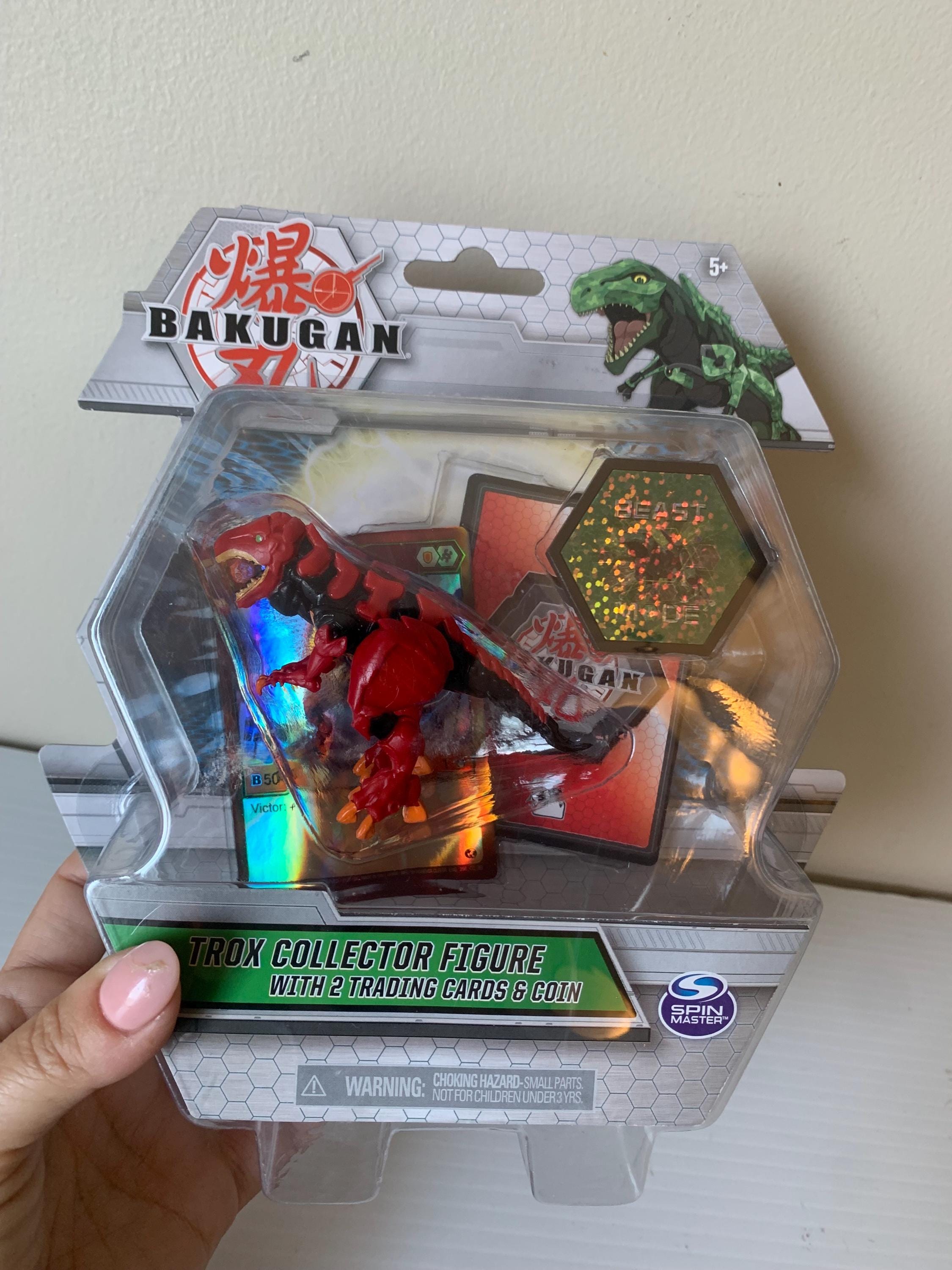 Bakugan Trox Red Collector Figure, 2 Trading Cards, Coin Set - Etsy