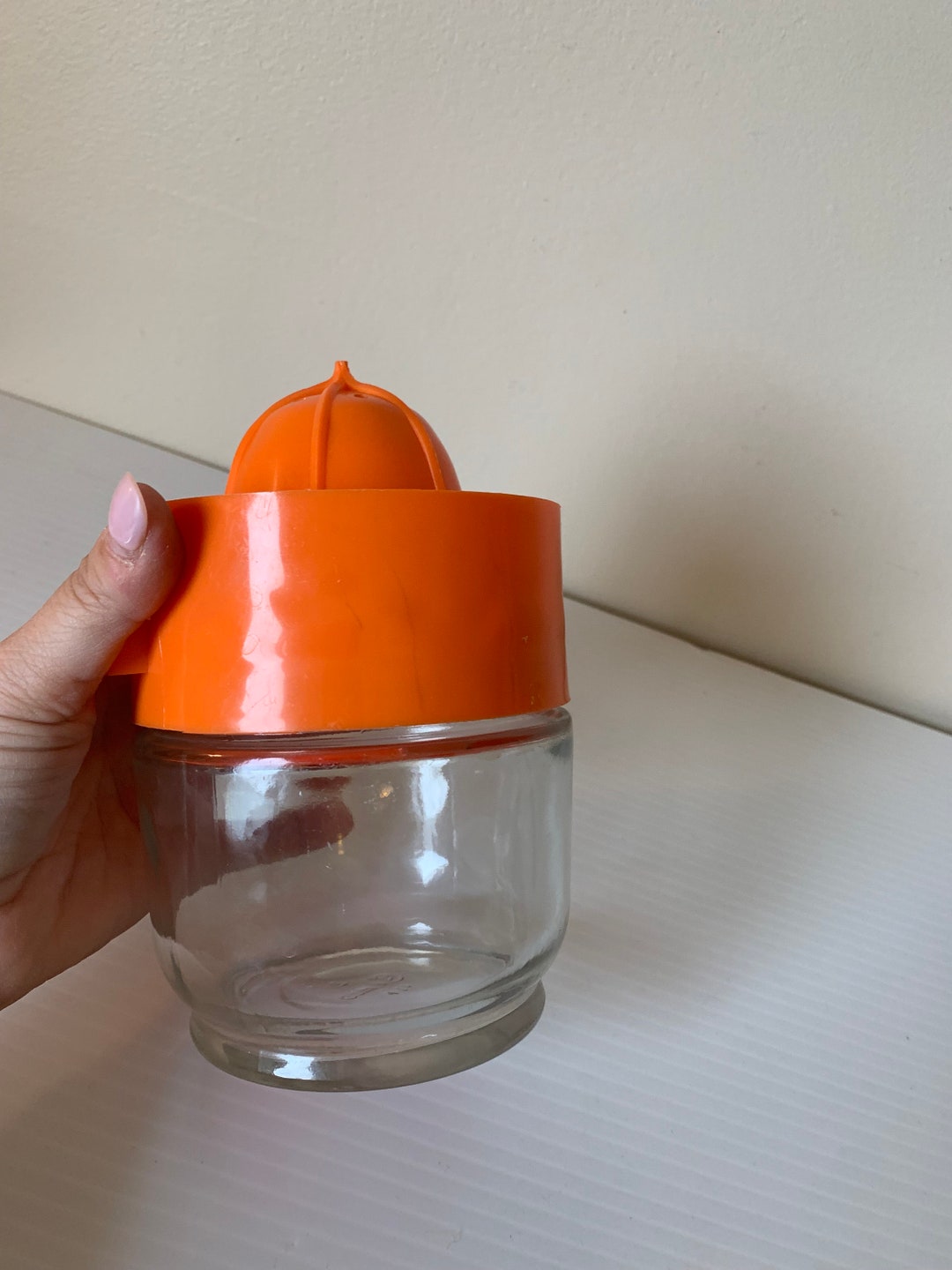 Gemco Retro Orange Citrus Juicer Glass Jar, Atomic Space Design ...