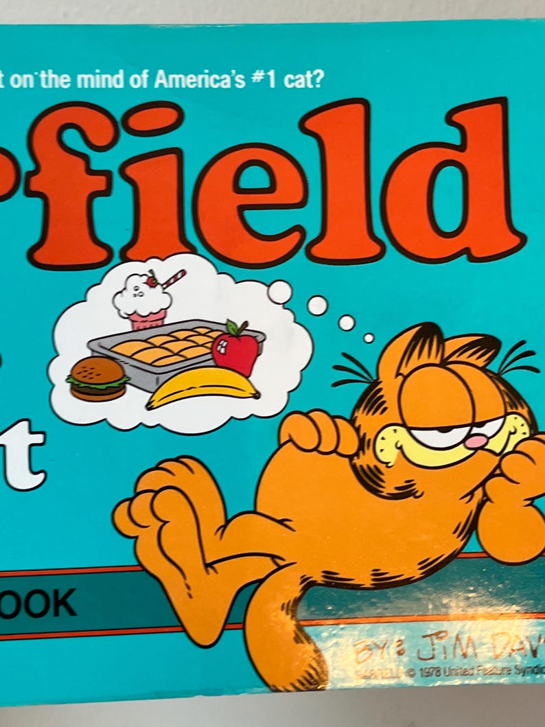 Vintage Garfield Comic Strip Book, Food for Thought, 1987 Paperback - Etsy