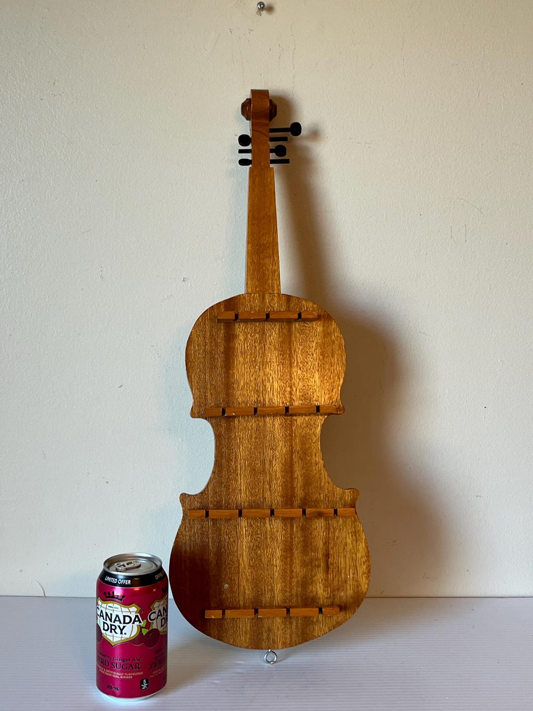 Vintage Wood Carved Spoon Rack, Fiddle Violin Guitar Design, Spoons ...