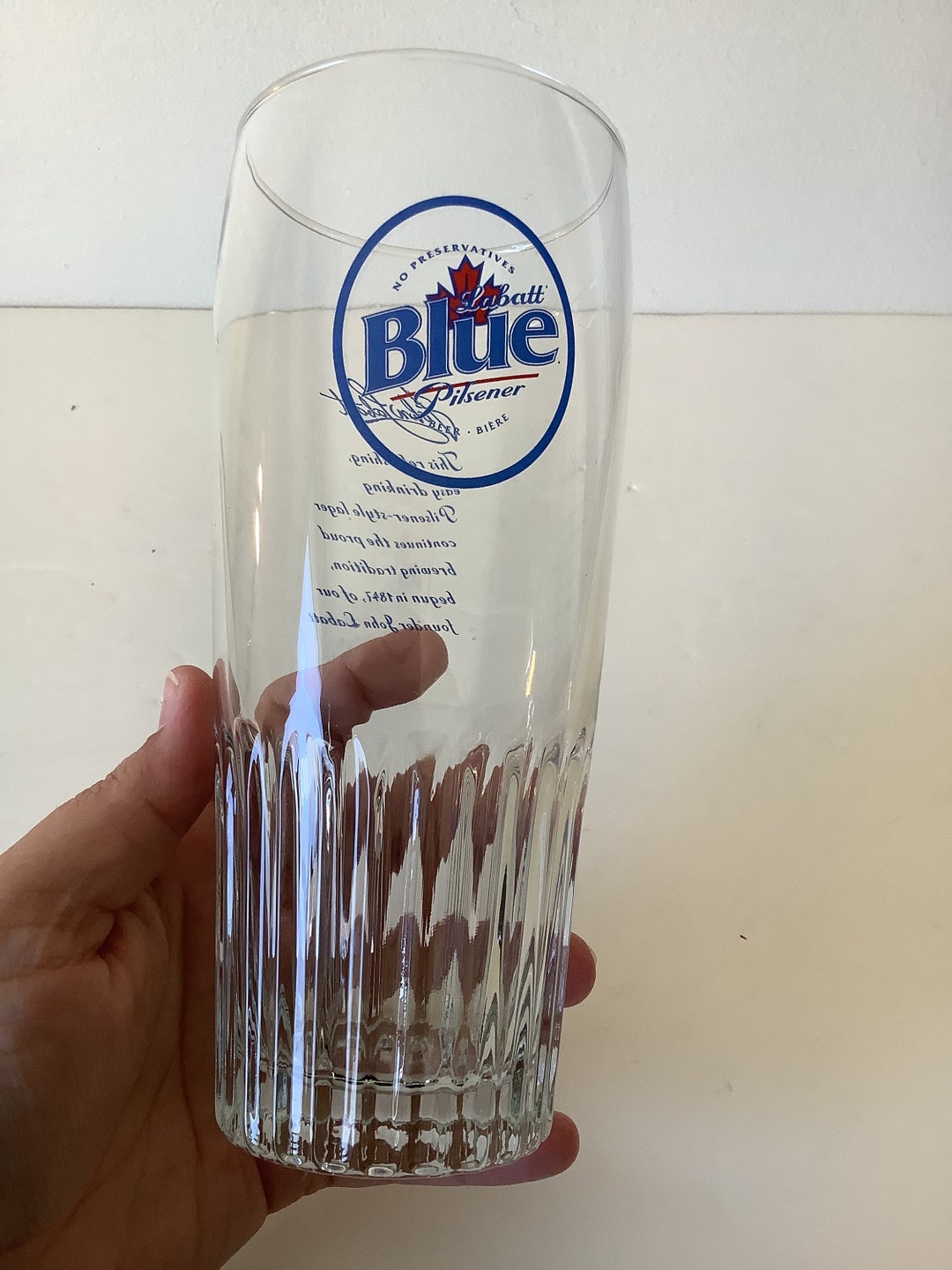 Vintage Labatt Blue Beer Glass, Antique Barware, Drinkware Gift ...