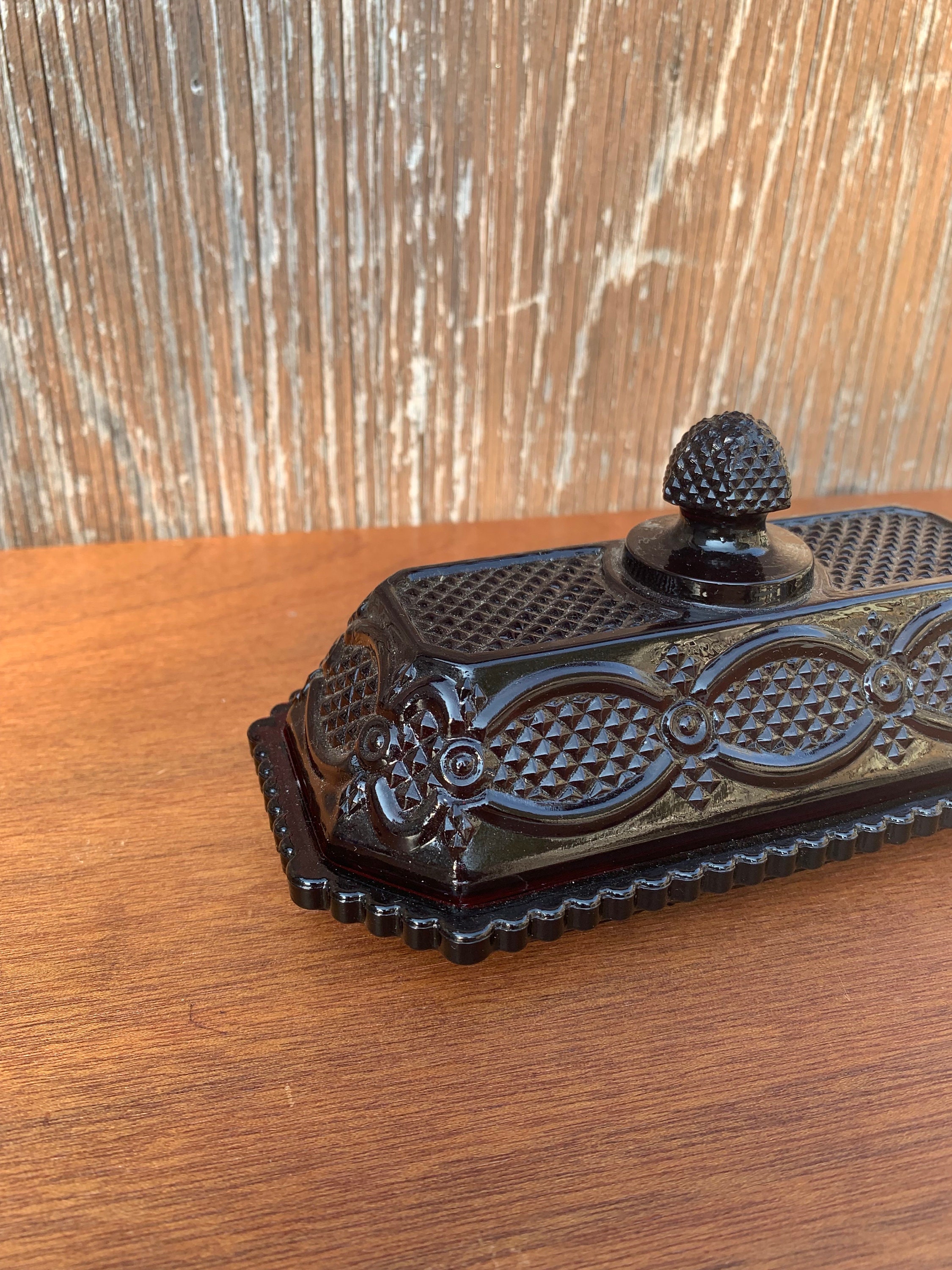 Vintage Avon Covered Butter Dish Cape Cod Collection Ruby Red - Etsy