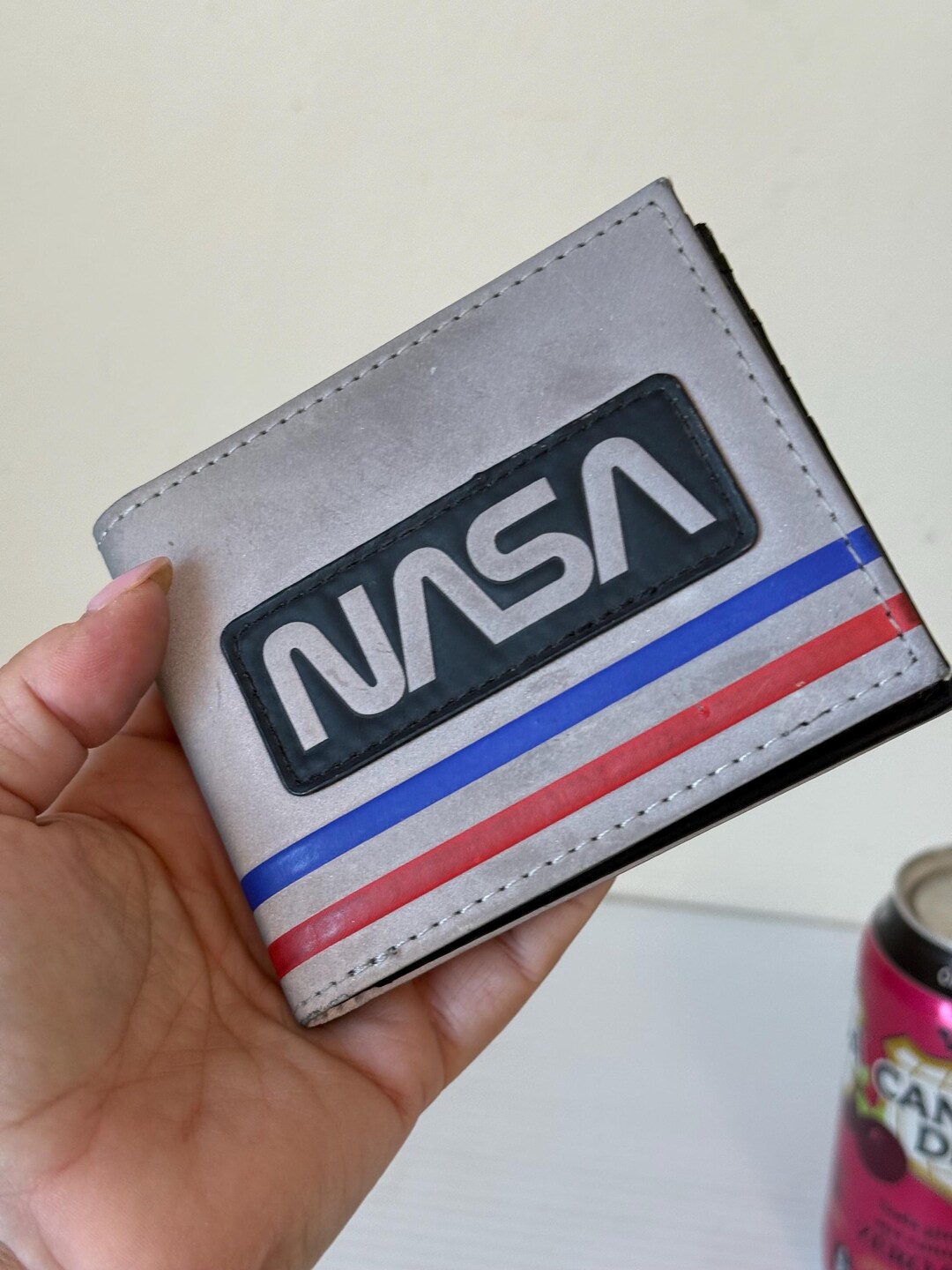 NASA Bi-fold Wallet, Space Wallet, NASA Logo Wallet, Red Blue Stripes ...