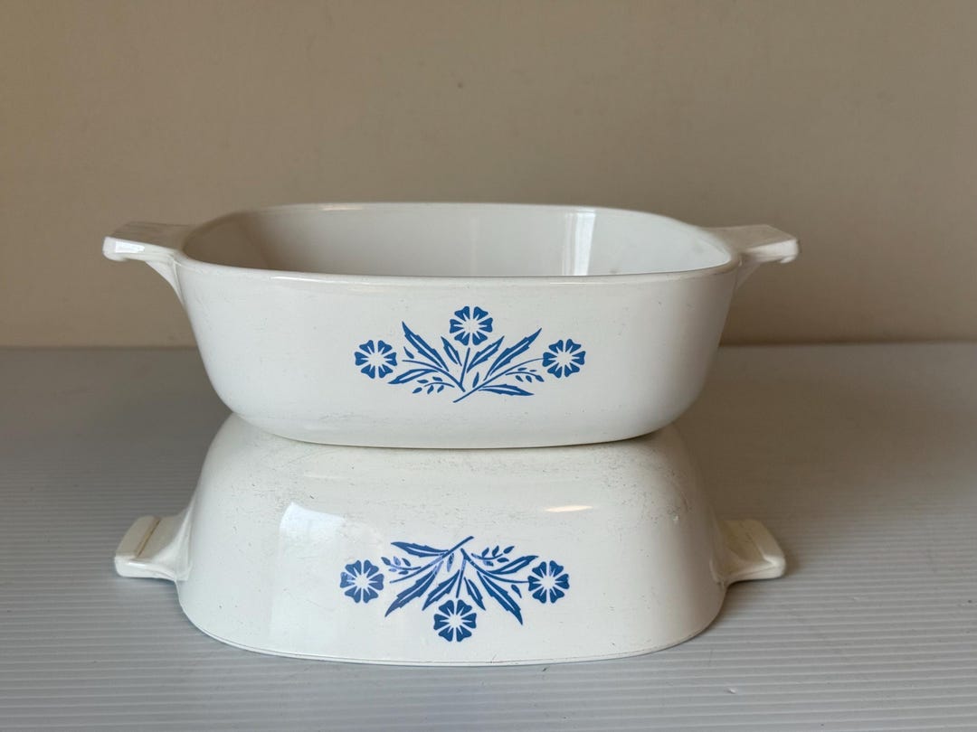 Small Corningware Casserole Set, Blue Cornflower Pattern, Vintage ...