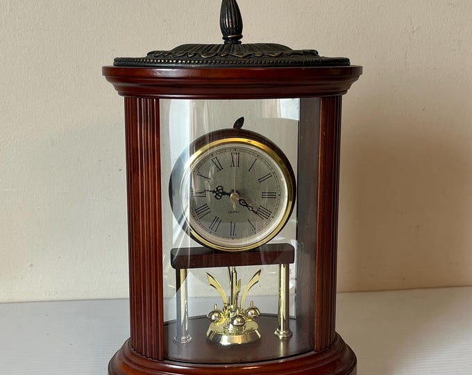 Vintage Bombay Cherry Wood Mantel Clock, Twist Desk Clock - Etsy