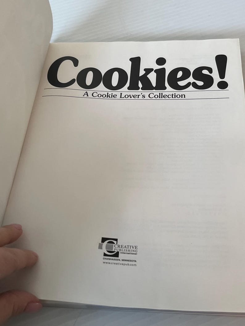 Cookies A Cookie Lover's Collection, Vintage 1995 Cookbook, Baking ...