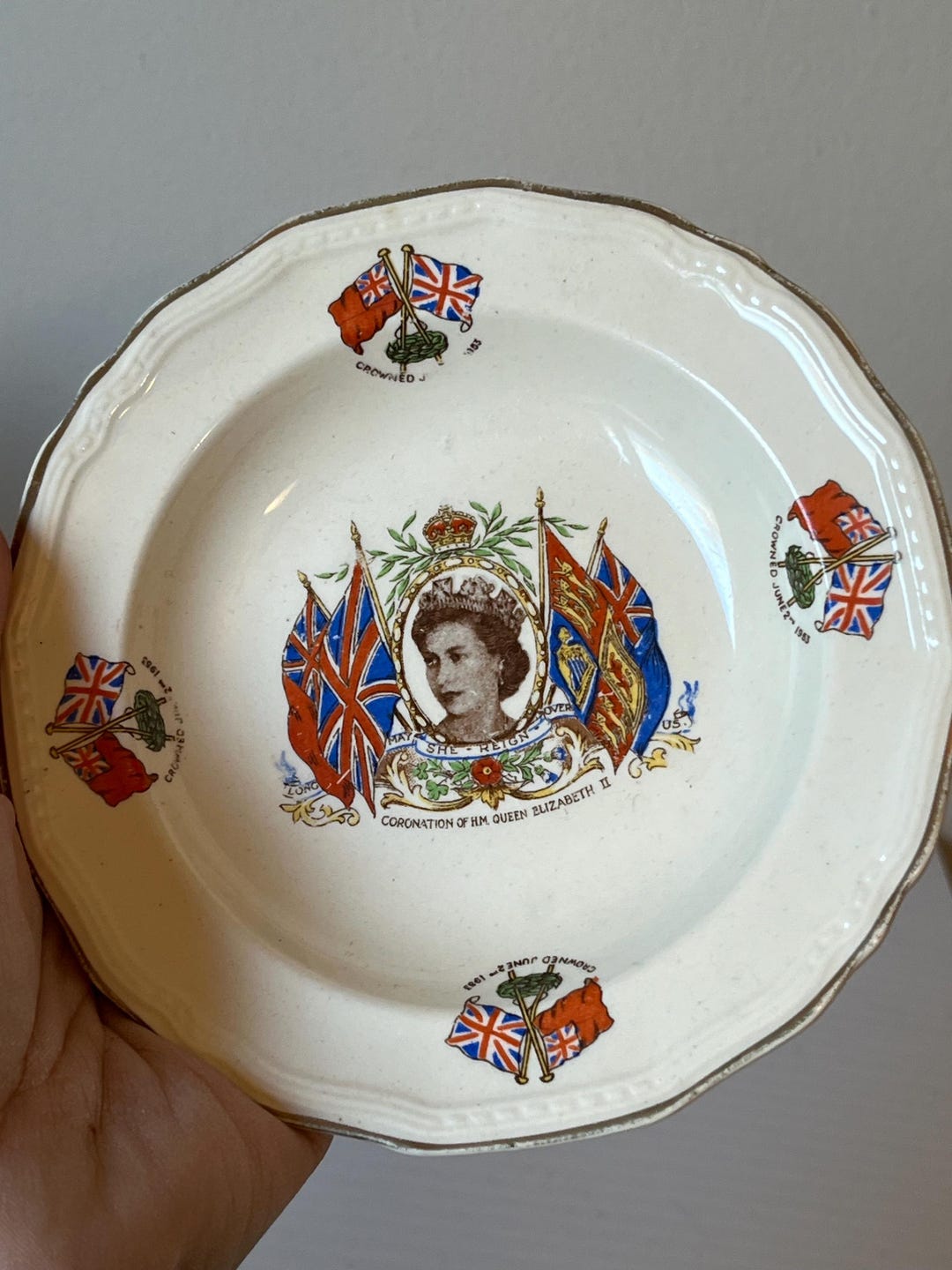 Vintage Alfred Meakin Collectible Plate 1953, Queen Elizabeth ...