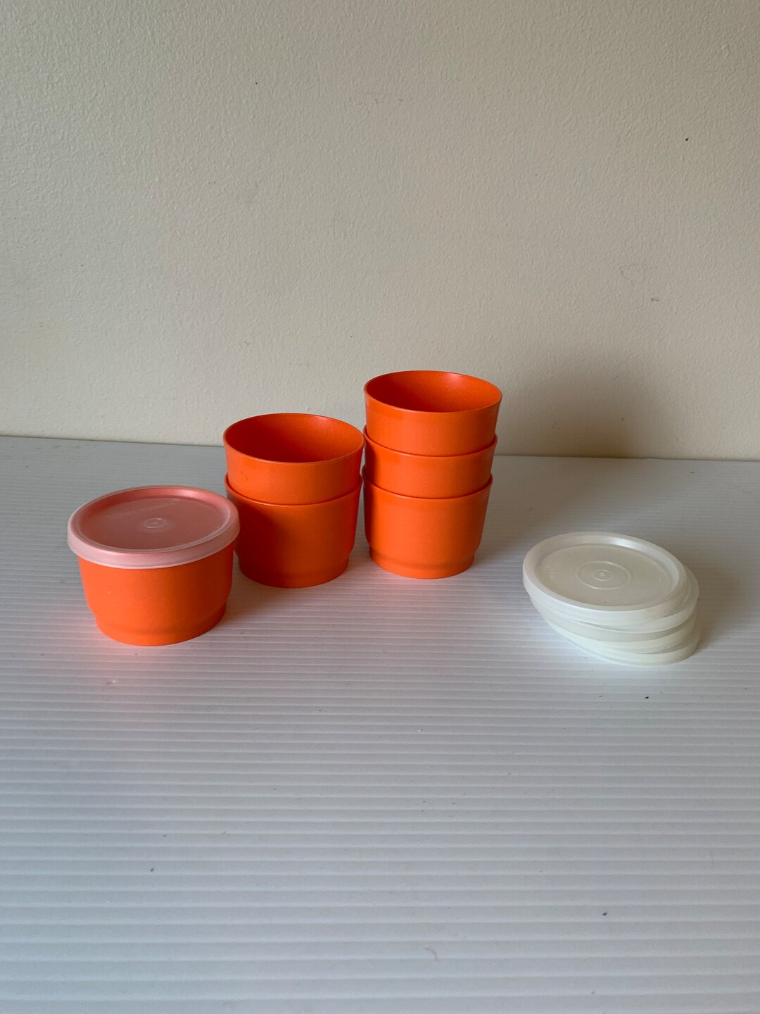 Vintage Tupperware Snack Cups With Lids: Set of 6 - Etsy