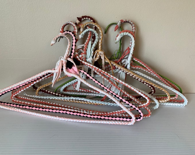 Vintage Earthy-colored Clothes Hangers: 11 Braided, Wrapped, Crocheted ...