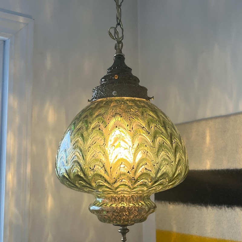 Vintage Swag Lamp - Etsy