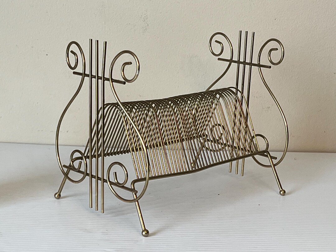 Metal Holder Shelf for Vinyl Records, Footed Shelf for Lps, 45s, 33s ...