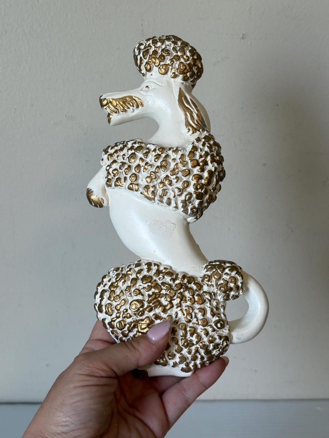Vintage French Poodle Chalkware Wall Hanging, Home Decor - Etsy