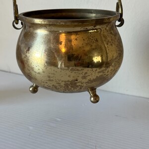 Vintage Small Brass Cauldron Pot Footed - Etsy