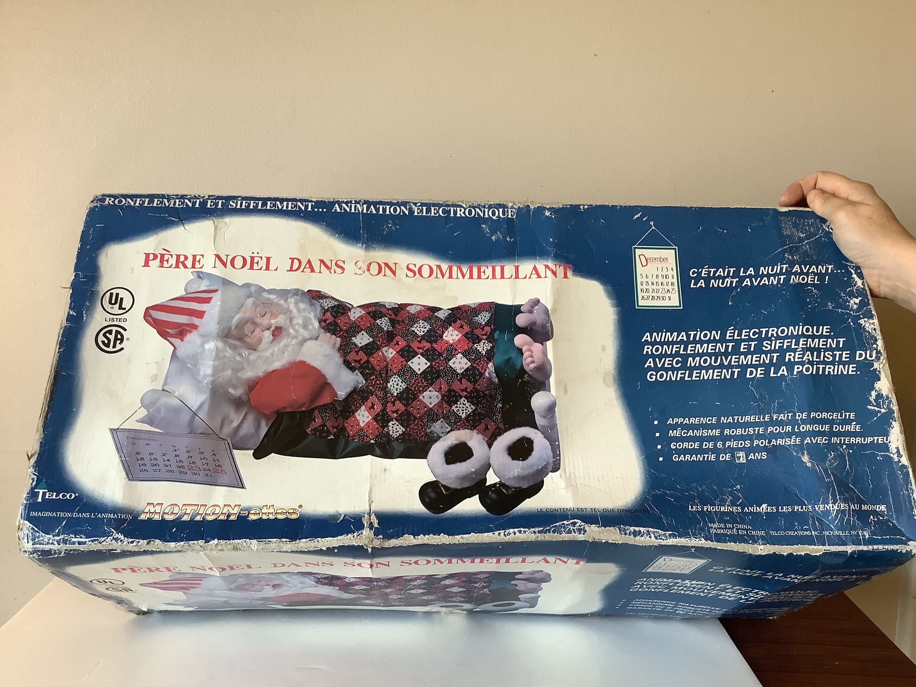 1992 Vintage Telco Motion-ettes Sleeping Santa: an Animated Whistling ...