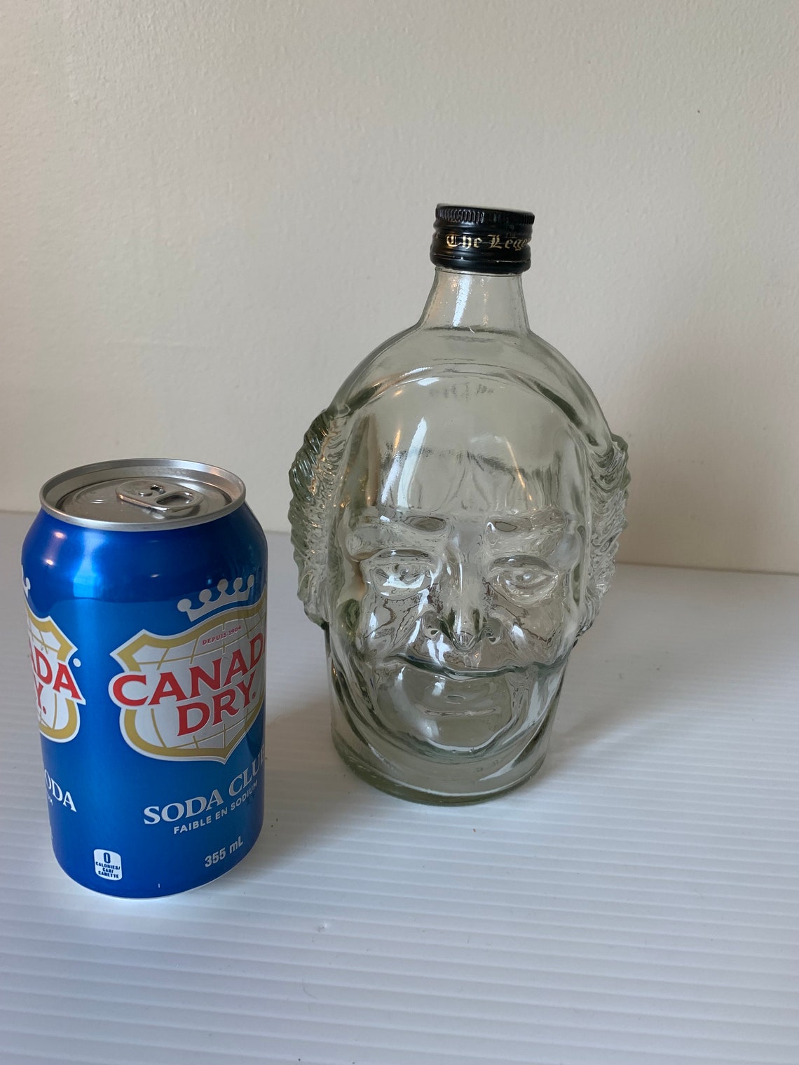 Quirky Vintage Empty Old Monk Bottle: Unique Face-shaped Rum Bottle for ...