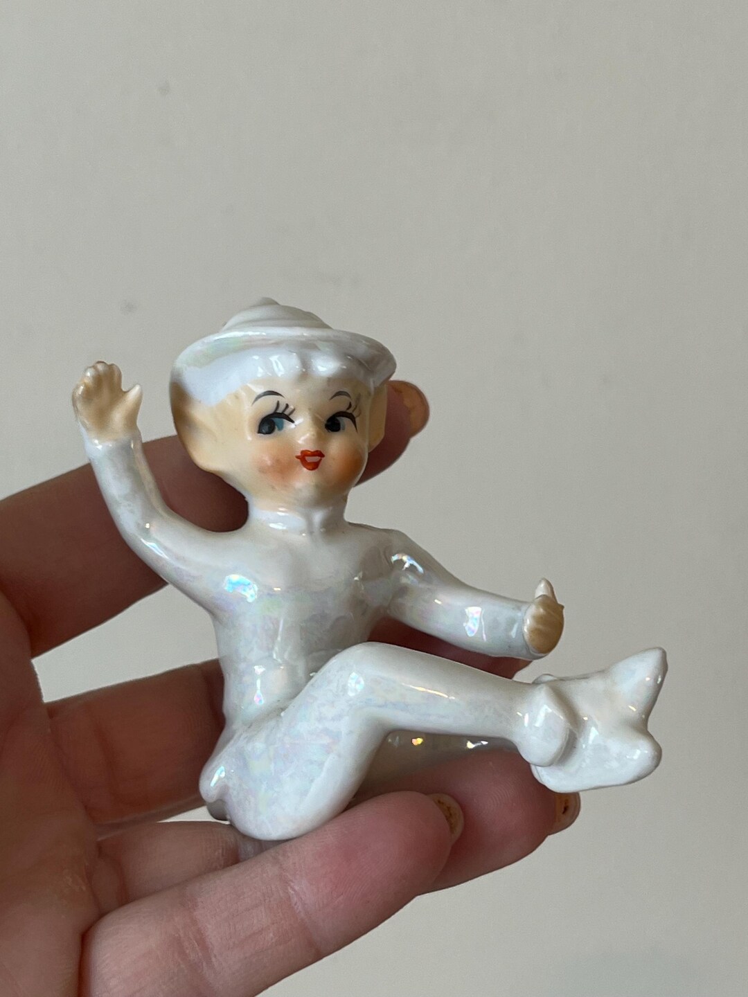 Iridescent Pixie Elf Figurine, Fairy Garden Decoration, Fantasy Art ...