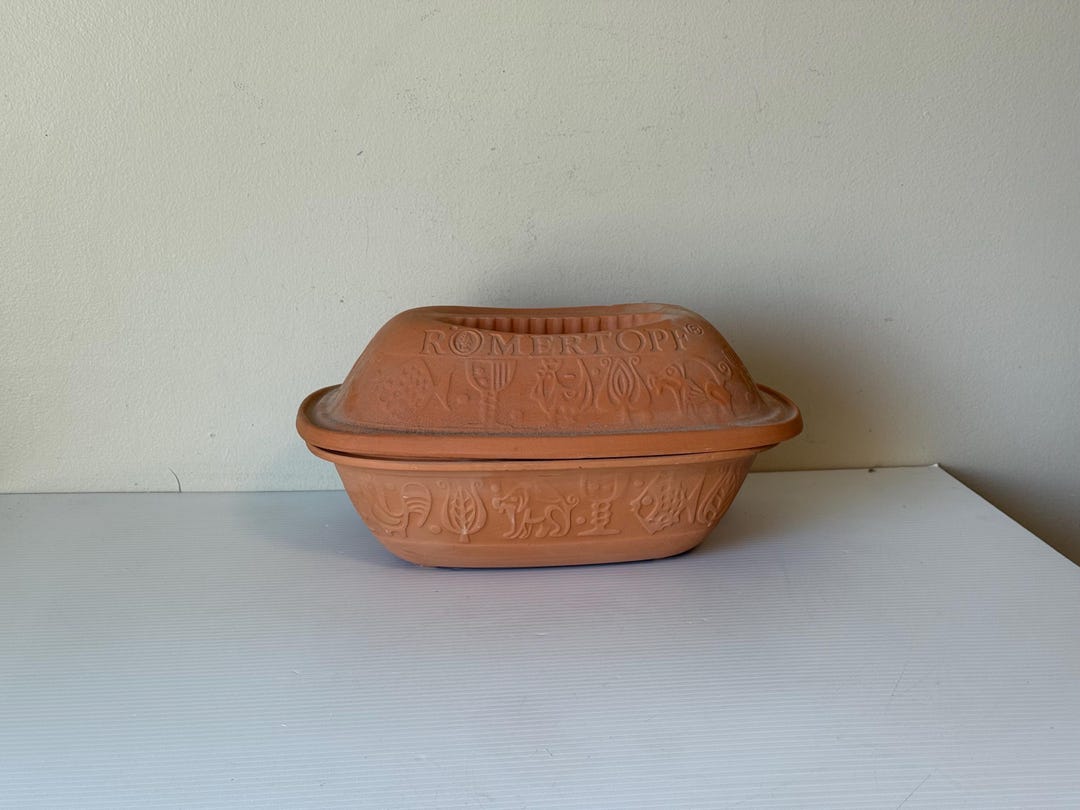 Römertopf Clay Roaster, Unglazed Terracotta Pot, Healthy Oven Cooking ...