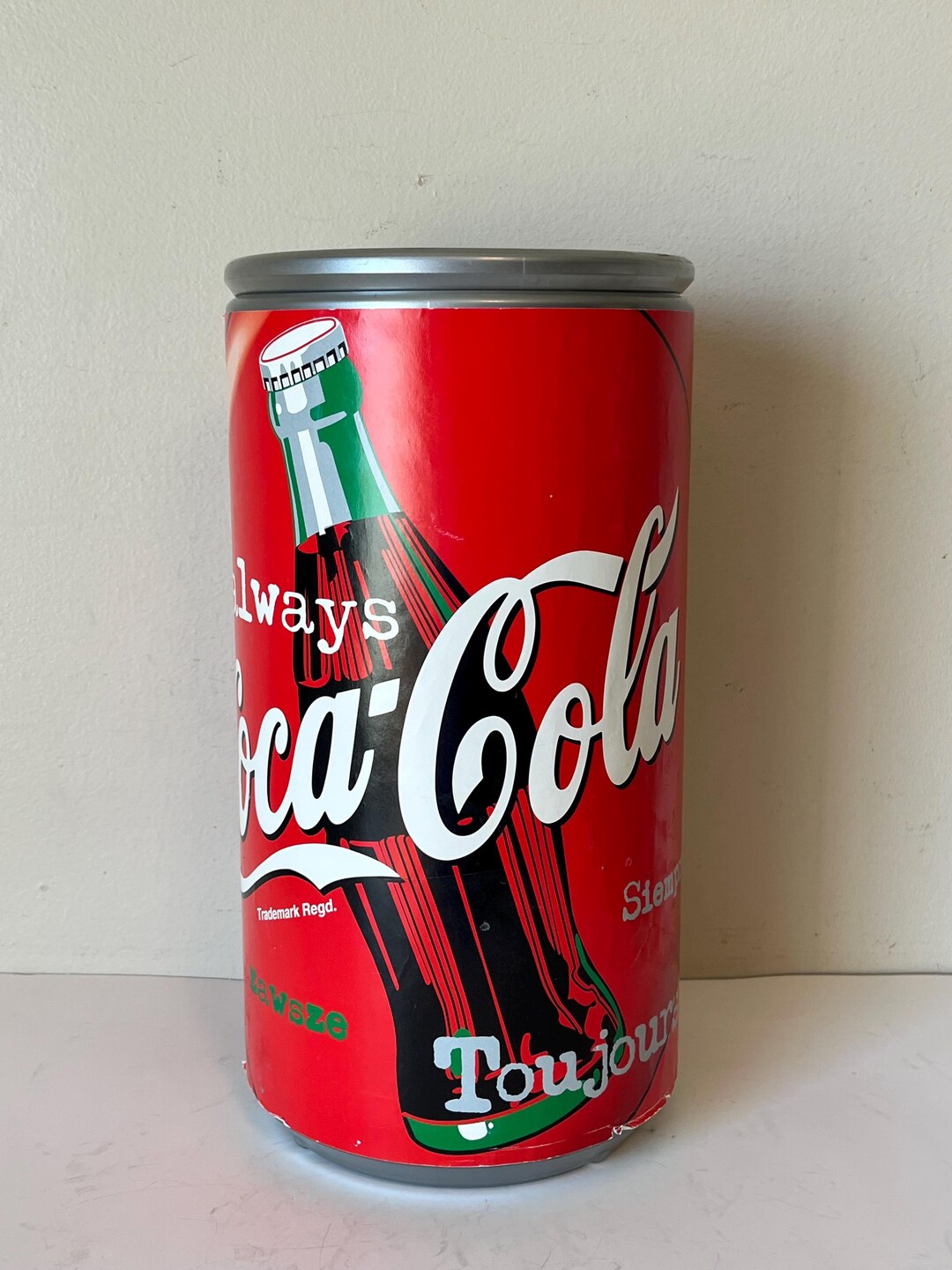 Retro 90s Coca Cola Piggy Bank, Large Plastic Bank, Vintage Coke ...