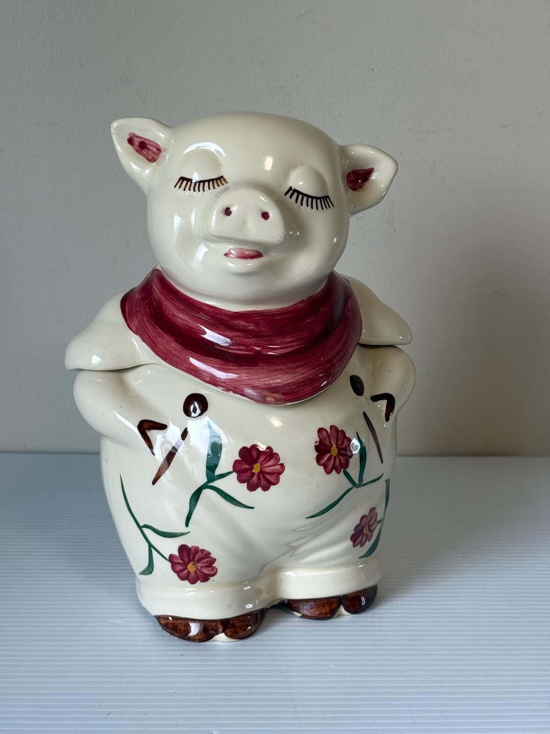 Chipped Shawnee Smiley Pig Cookie Jar, 1940s Vintage Decor - Etsy