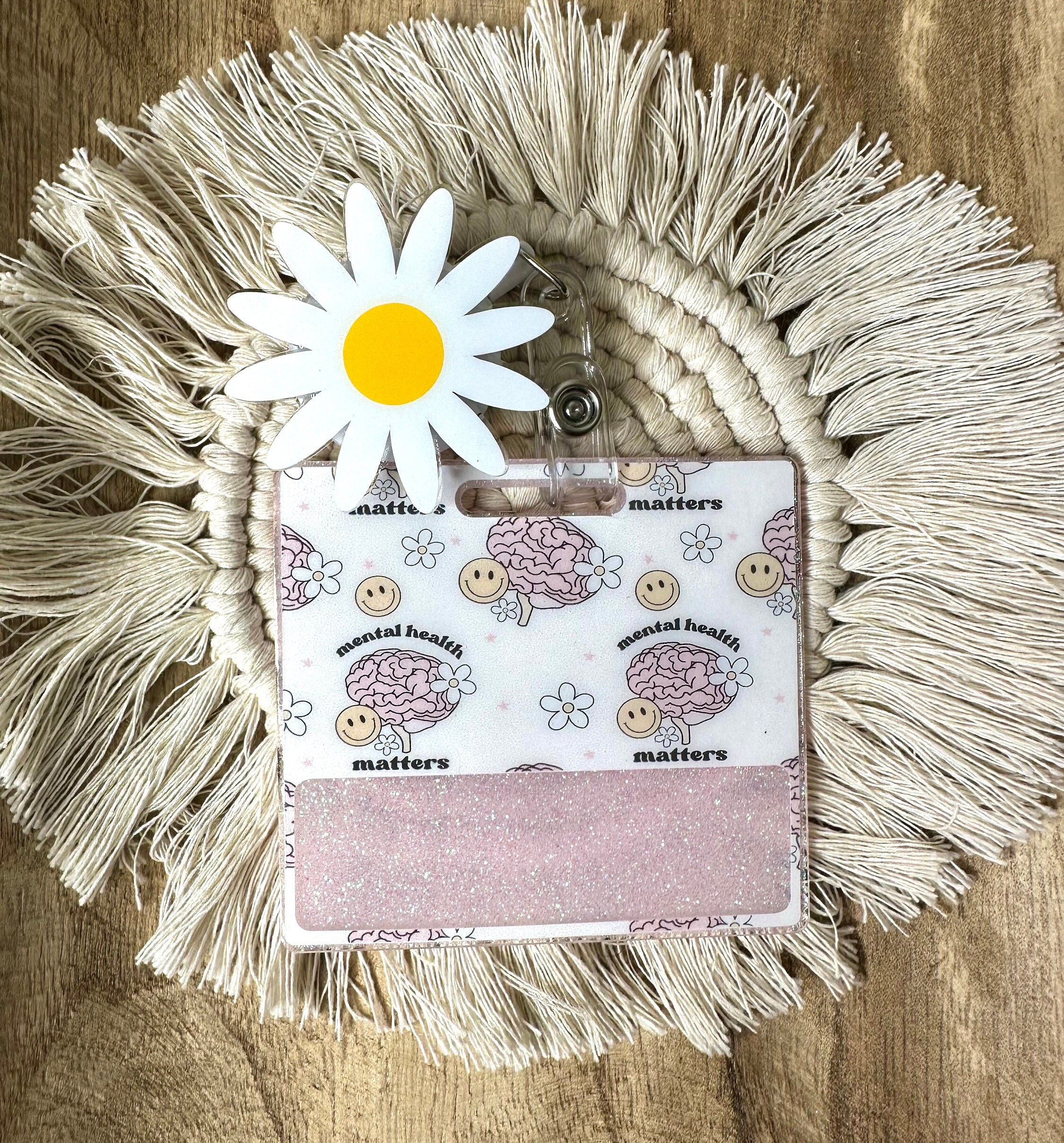 Retro Smiley Badge Buddy | Glitter Badge Buddy | Gifts for Her | Custom ...