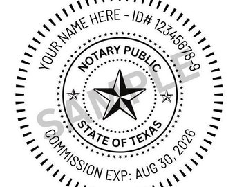 Texas Digital Notary Stamp - Etsy