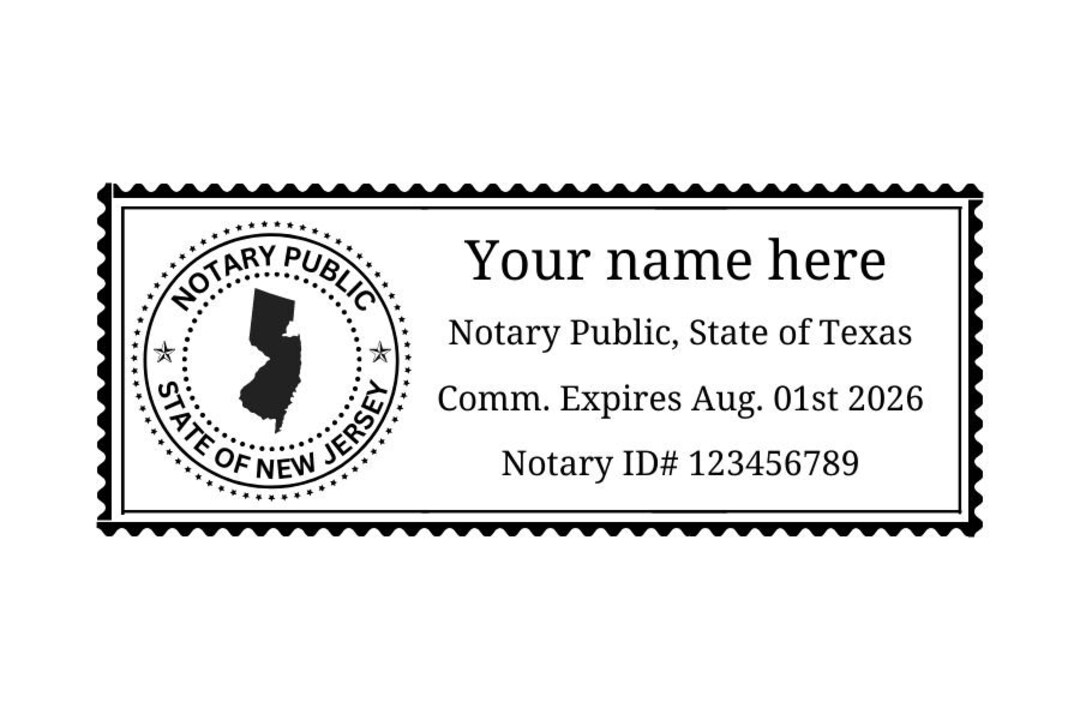 New Jersey Digital Notary Seal - Etsy