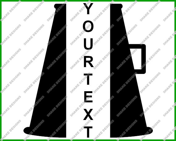 Cheerleader Megaphone SVG Split Design Cheer SVG Sports - Etsy