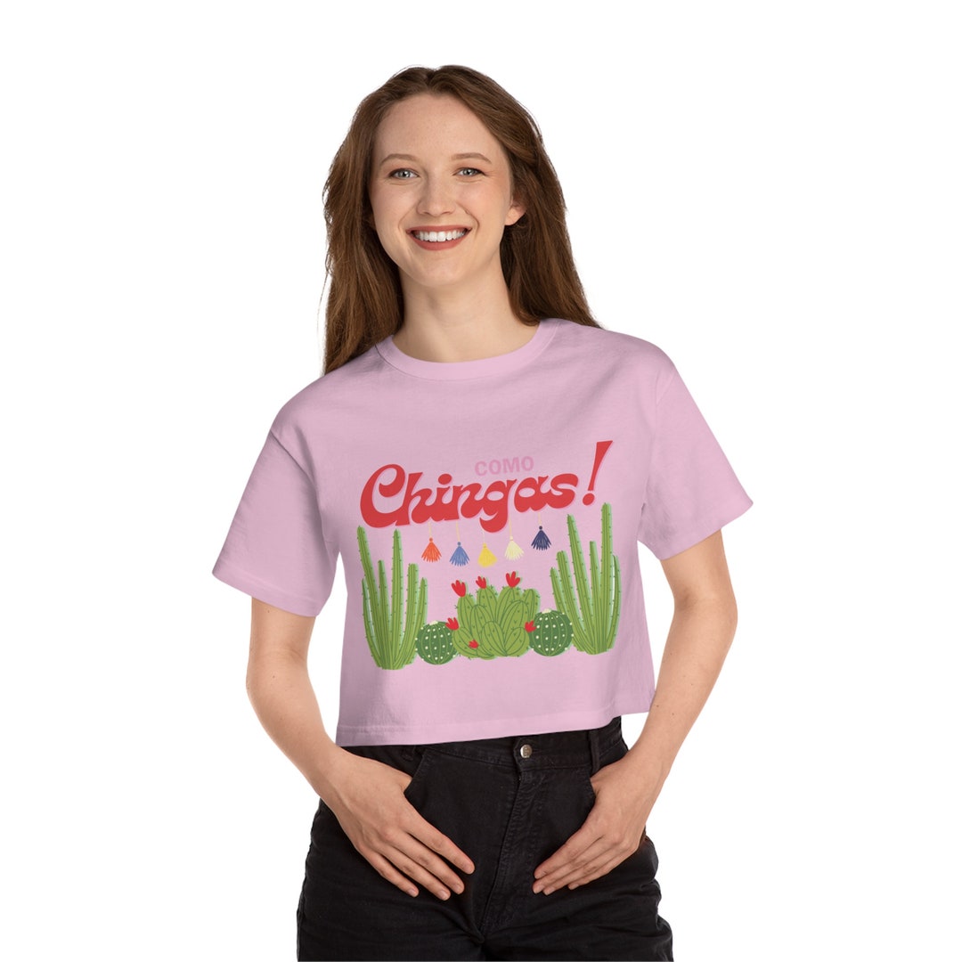 Como Chingas Champion Women's Heritage Cropped T-shirt - Etsy