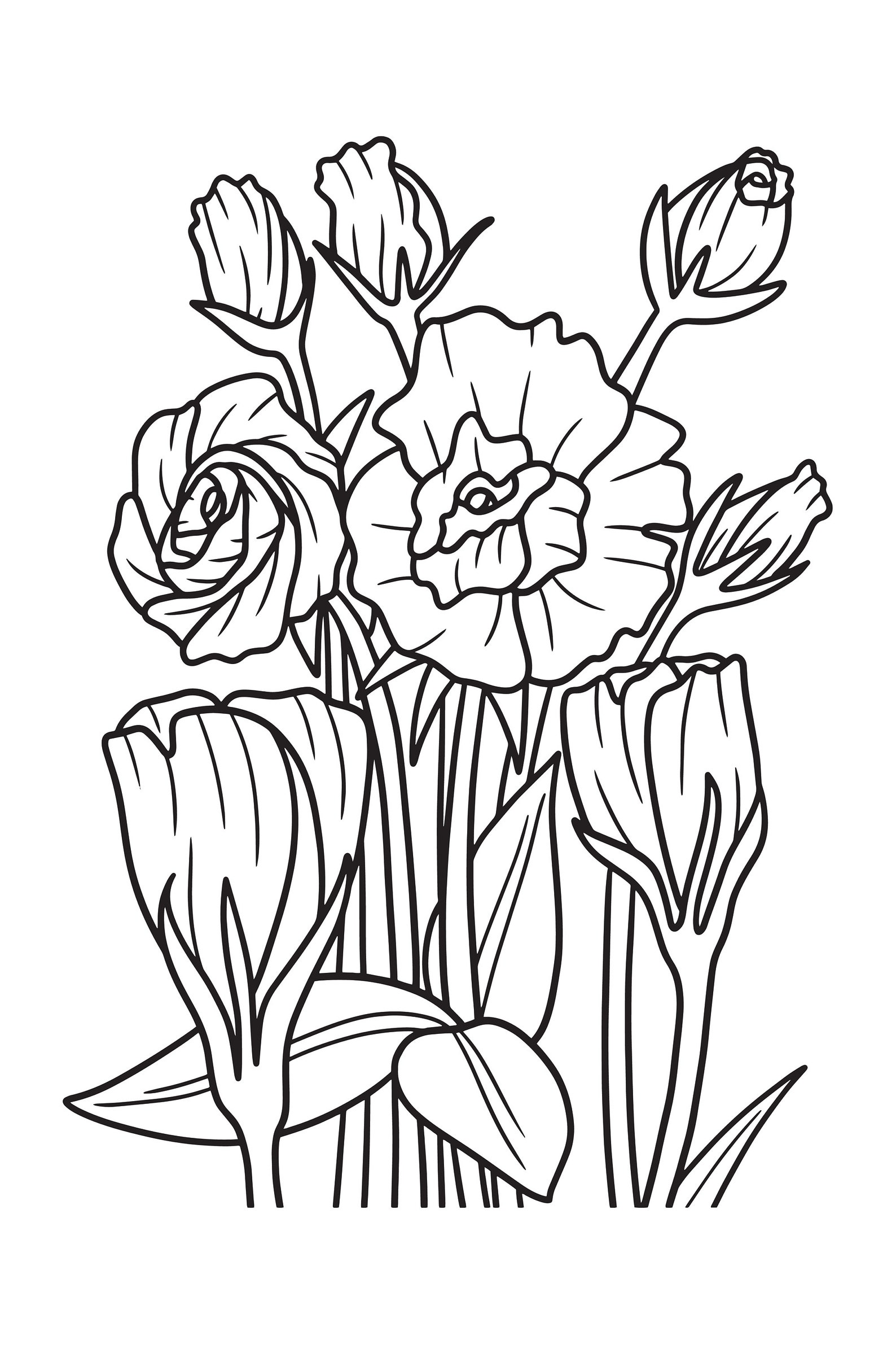Floral Coloring 4x6 Cards - Etsy