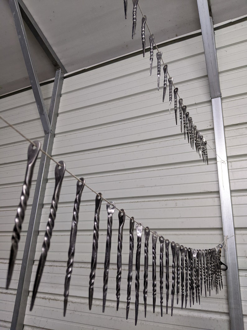Hand Forged Steel Icicle Christmas Tree Ornament - Etsy