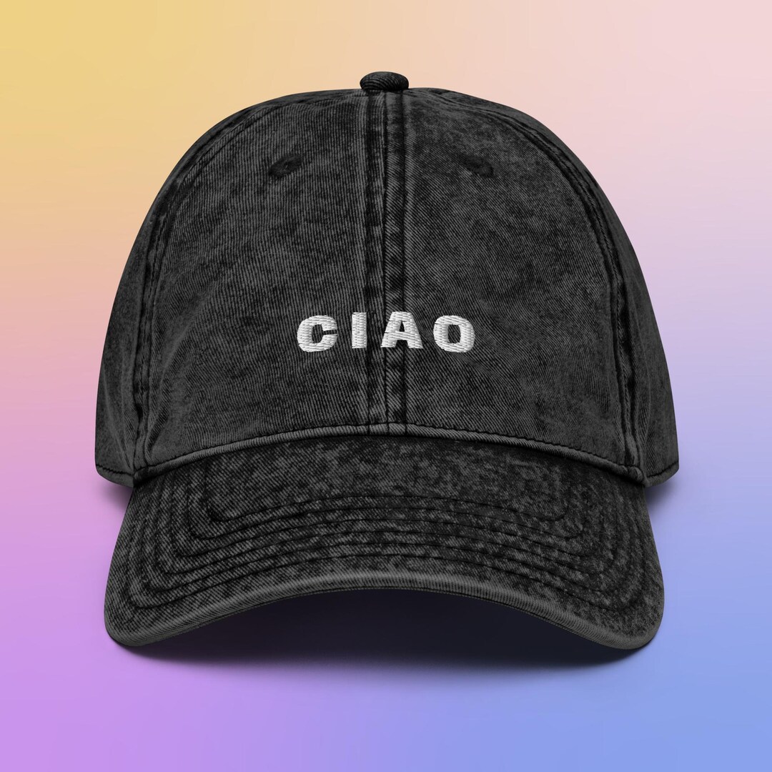 CIAO Hot Girl Embroidered Vintage Cotton Twill Cap Retro Dad Hat Cute ...
