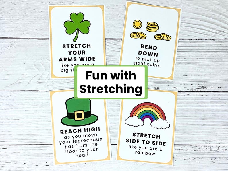 St. Patrick’s Day Movement Cards for Kids | Brain Breaks & Gross Motor ...