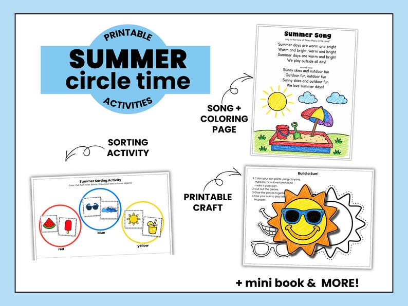 Summer Circle Time Activities | Morning Meeting, Summer Theme ...
