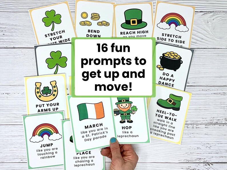 St. Patrick’s Day Movement Cards for Kids | Brain Breaks & Gross Motor ...