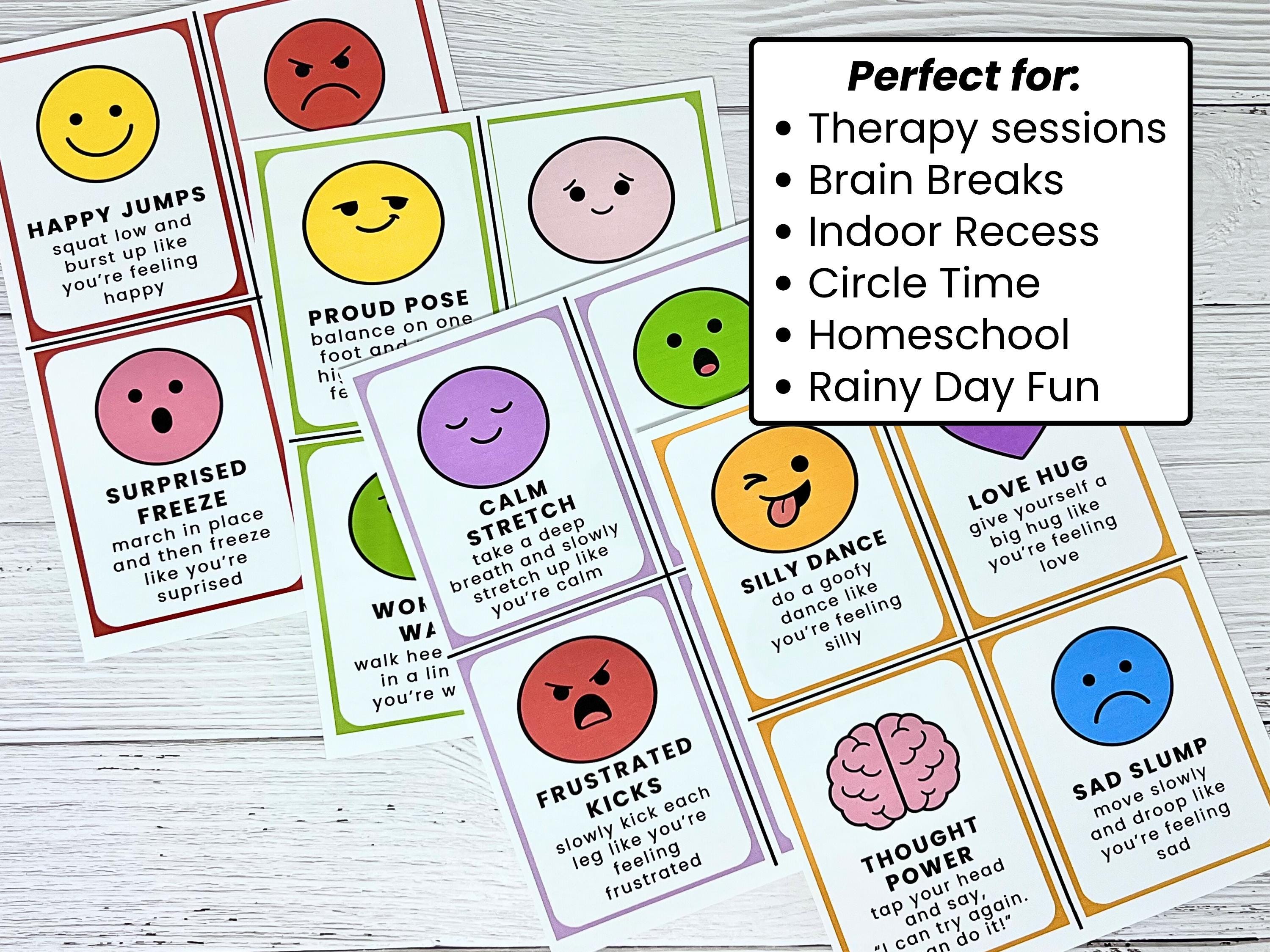 Feelings Movement Cards for Kids | Emotions Activities | Social ...