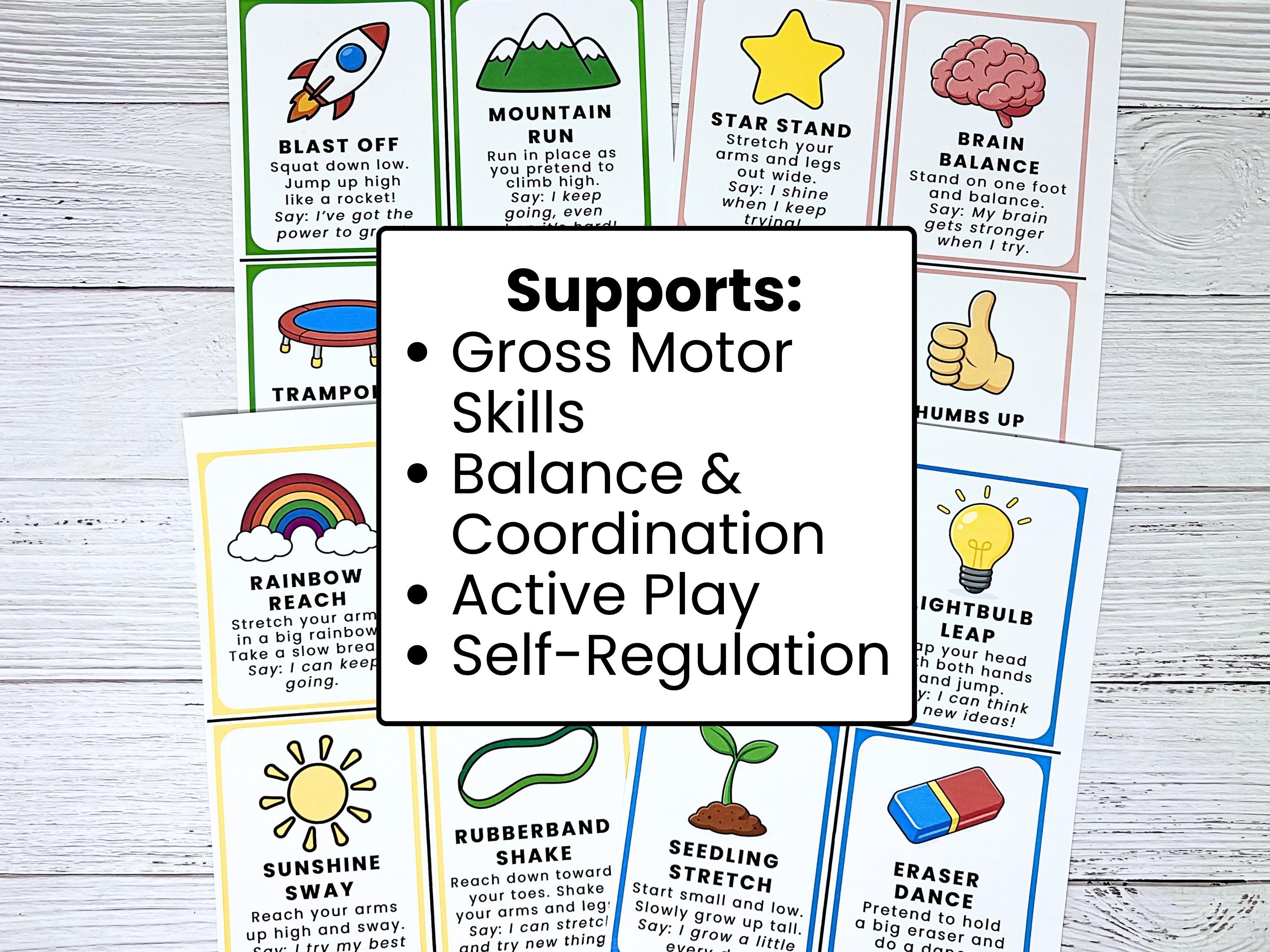 Growth Mindset Movement Cards for Kids | Brain Break Cards | Circle ...