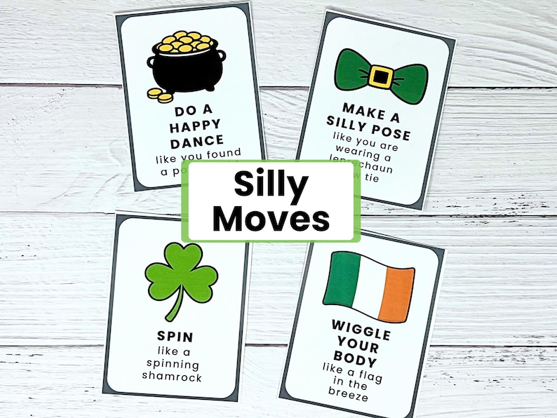 St. Patrick’s Day Movement Cards for Kids | Brain Breaks & Gross Motor ...
