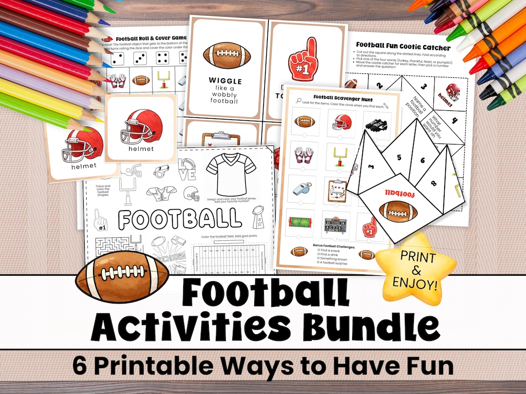 Football Activity Bundle for Kids | Printable Games & Worksheets Pack ...