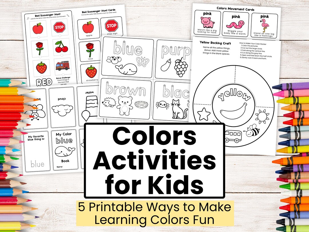 Colors Activities Bundle for Kids | Preschool Color Learning Printables ...