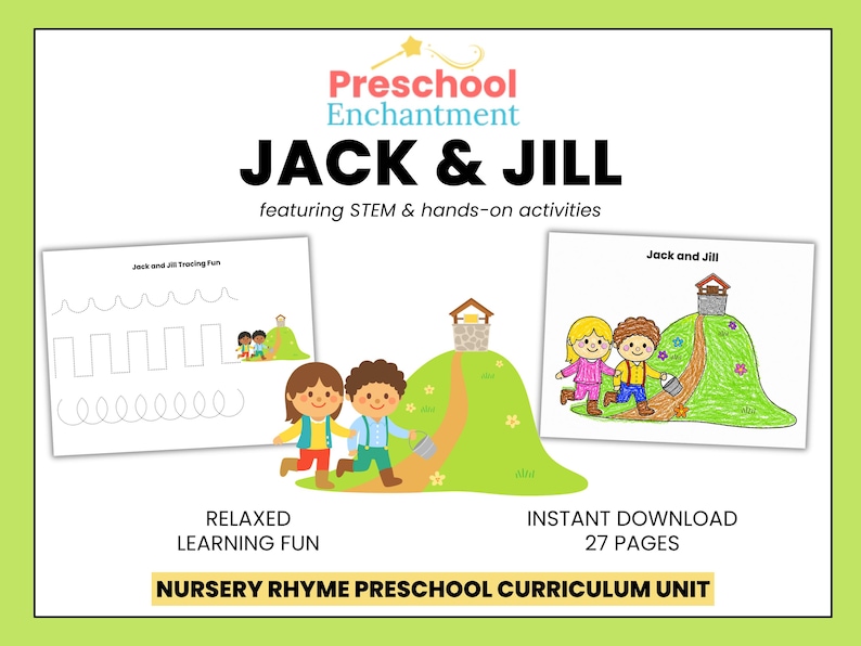 Preschool Curriculum | Jack and Jill | Nursery Rhyme Study With STEM ...