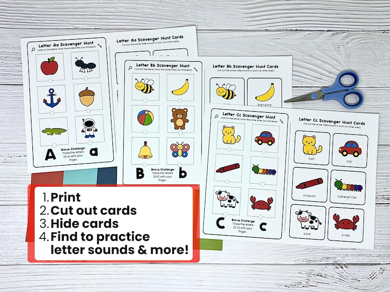Alphabet Scavenger Hunt | Printable Kids Game | Fun Letter of the Week ...