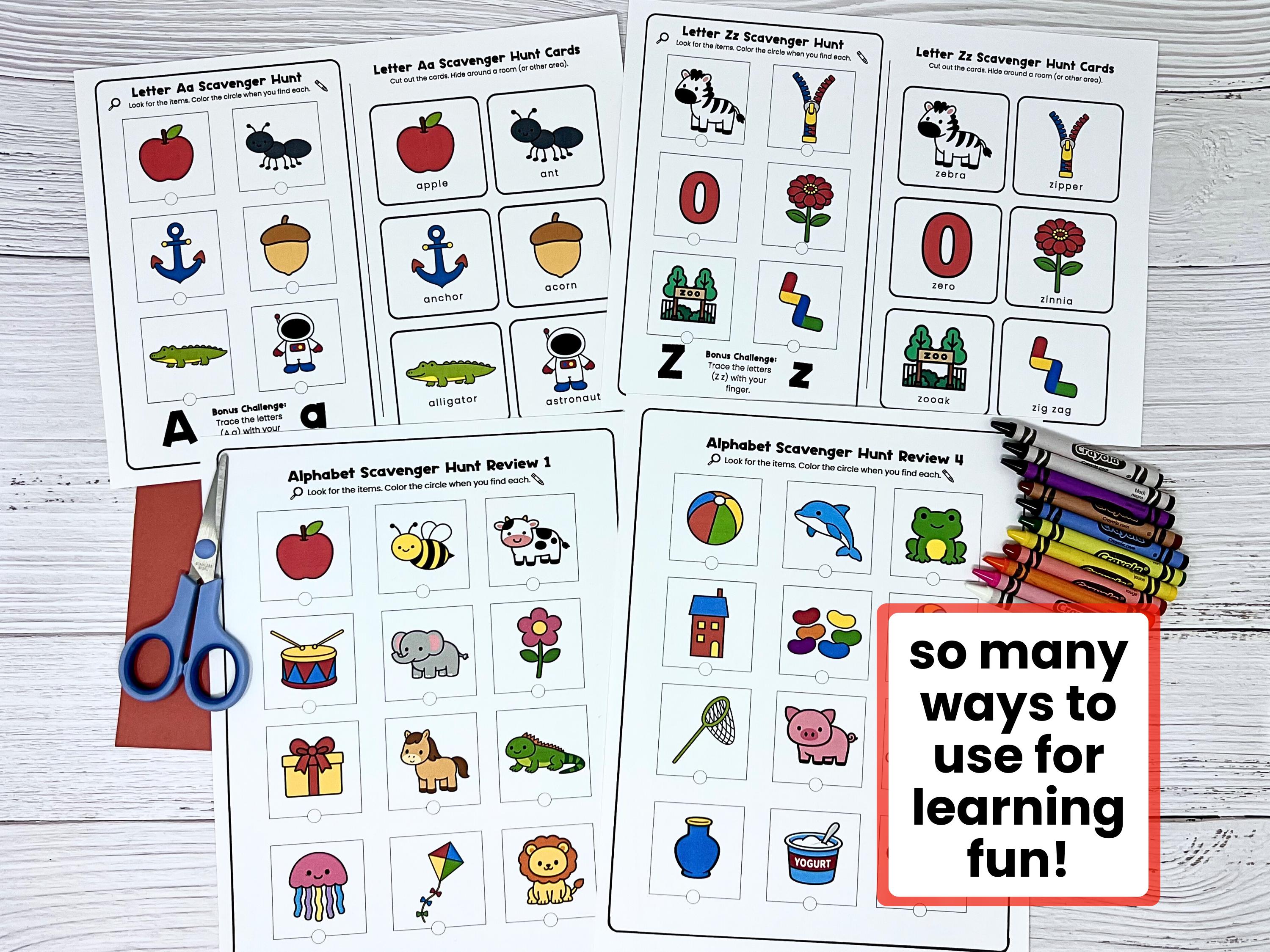Alphabet Scavenger Hunt | Printable Kids Game | Fun Letter of the Week ...